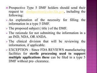 Drug Master File | PPTX | Pharmaceutical Industry | Industries