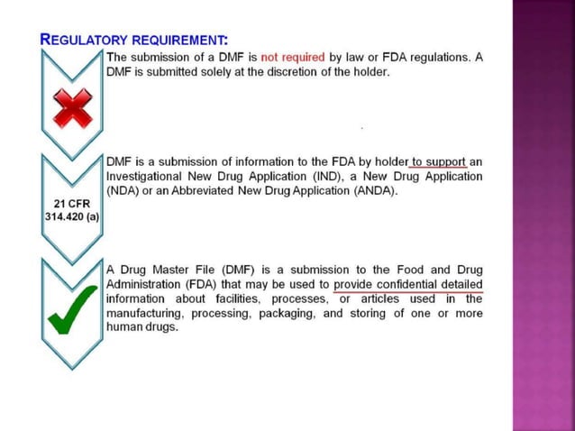 Drug Master File | PPTX | Pharmaceutical Industry | Industries