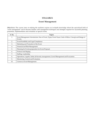Event Management | PDF