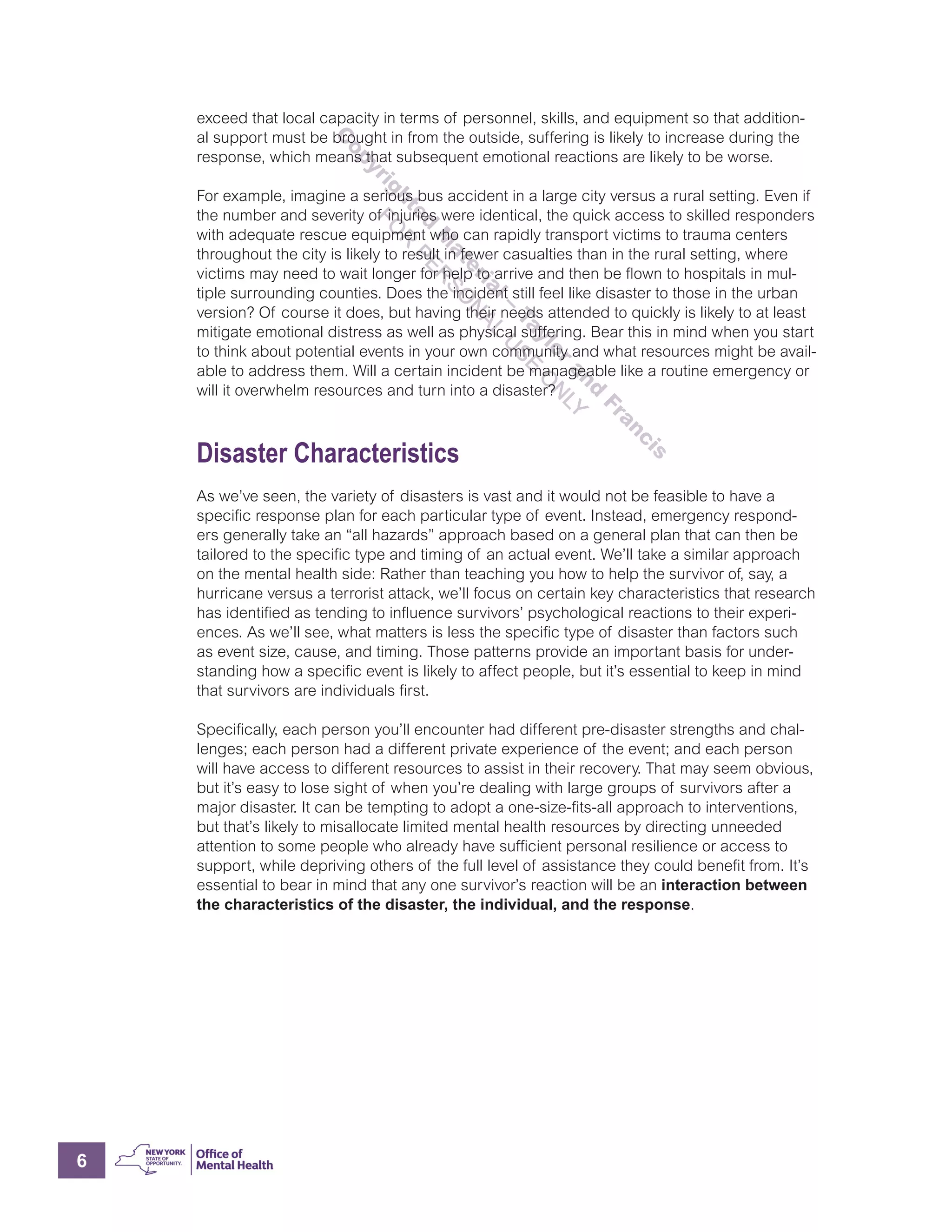 Disaster characteristics | PDF