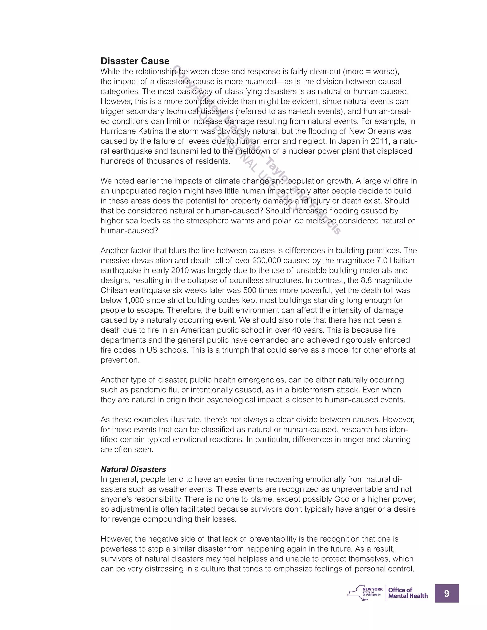 Disaster characteristics | PDF