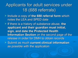 How to Apply for DMH Services | PPT