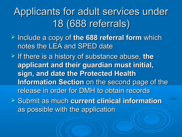 How to Apply for DMH Services | PPT