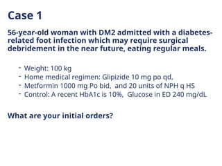 DM, Hospital. IN THE HOSPITAL SETTING... | PPTX