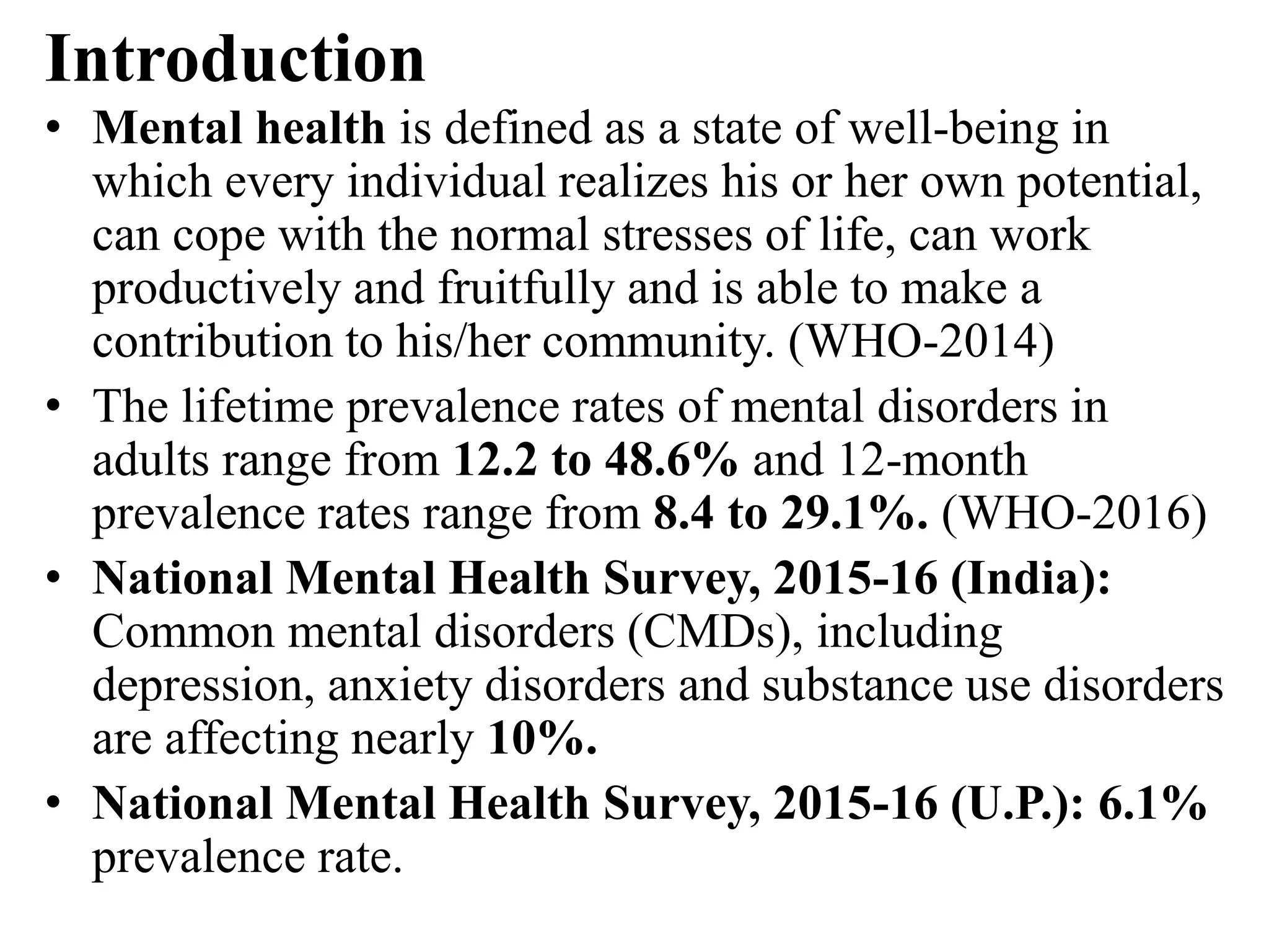 District Mental Health Programme (DMHP) | PPTX