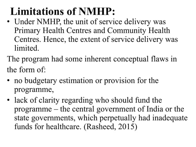District Mental Health Programme (DMHP) | PPTX | Mental Health ...