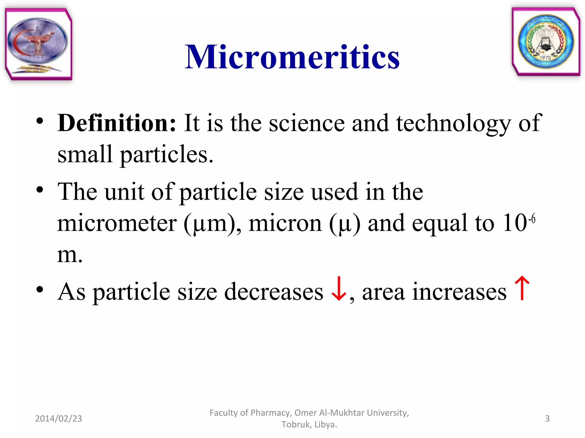 Micromeritics | PPT