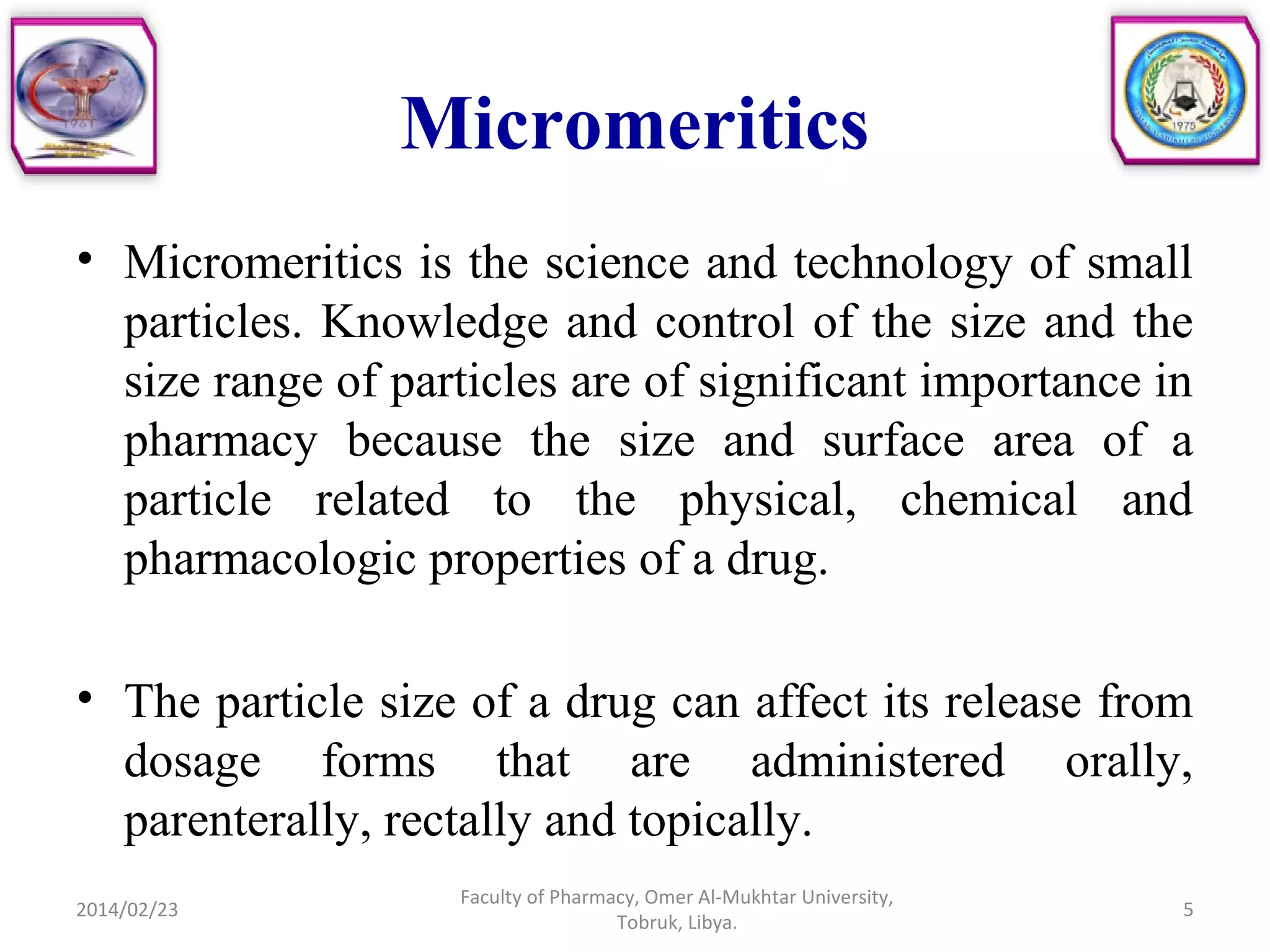 Micromeritics | PPT