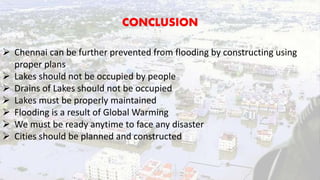Disaster Management in Chennai Floods (2015) | PPTX