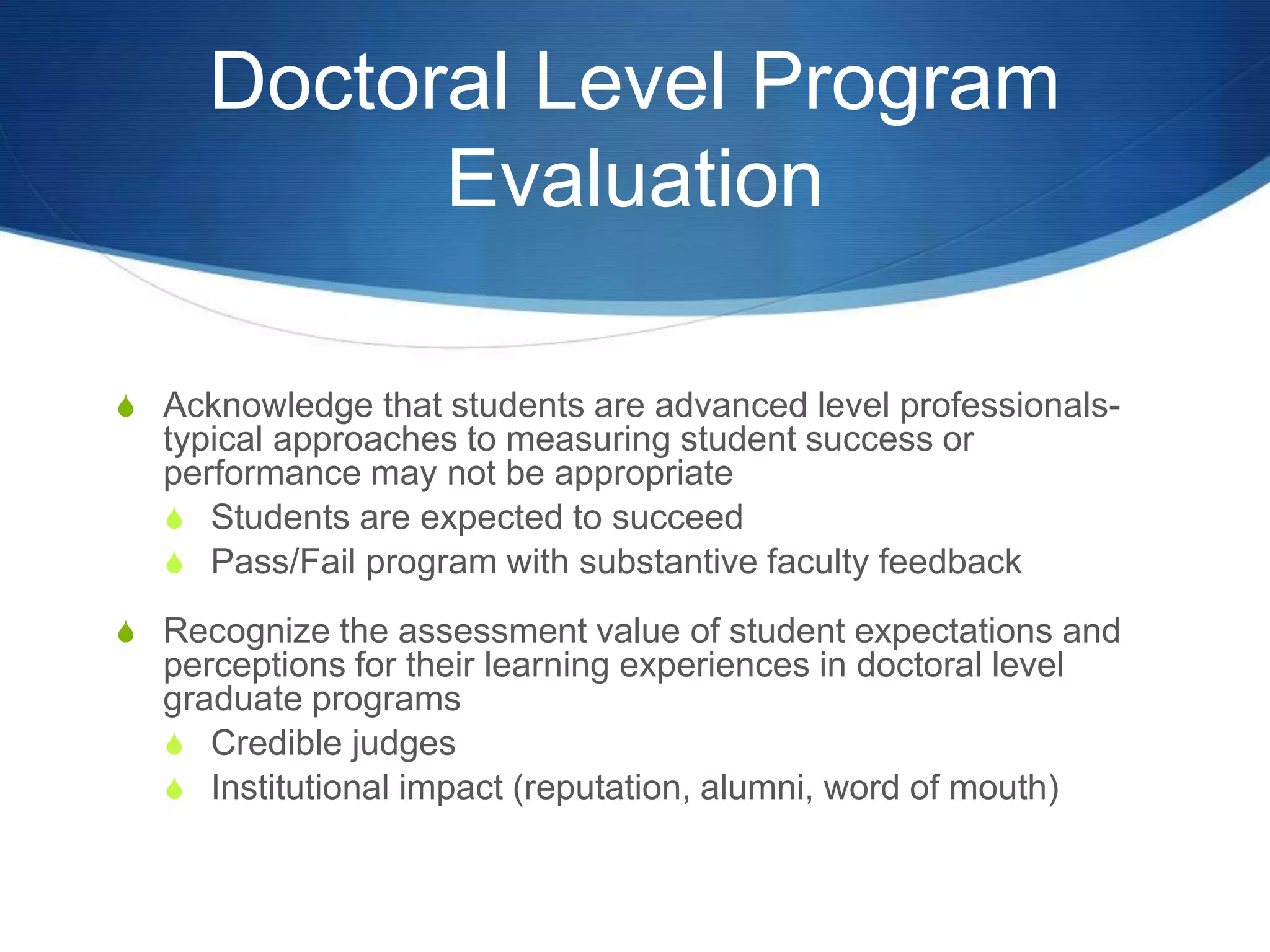 Framework for Online Doctoral Program Evaluation using Learning Analytics | PPTX | Educational ...