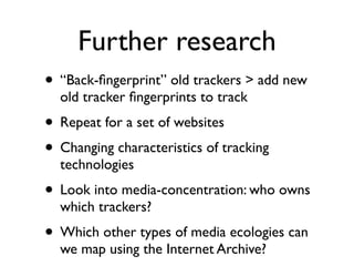 Traces of the Trackers. Tracking the Trackers: A historical analysis ...