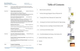 Architecture Portfolio Table Of Contents