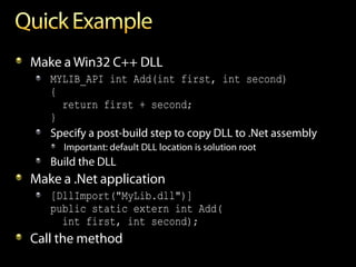 Unmanaged Parallelization via P/Invoke | PPT