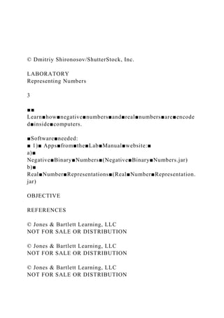 © Dmitriy ShironosovShutterStock, Inc.LABORATORYReprese.docx