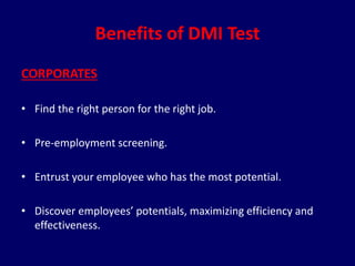 DMIT (Dermatoglyphics Multiple Intelligence Test) | PPTX