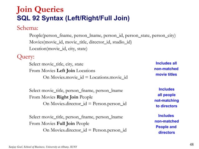 data manupulation with sql algebra with different commands | PPT