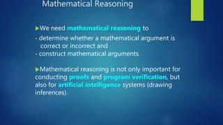 Mathematical Reasoning DM | PPTX