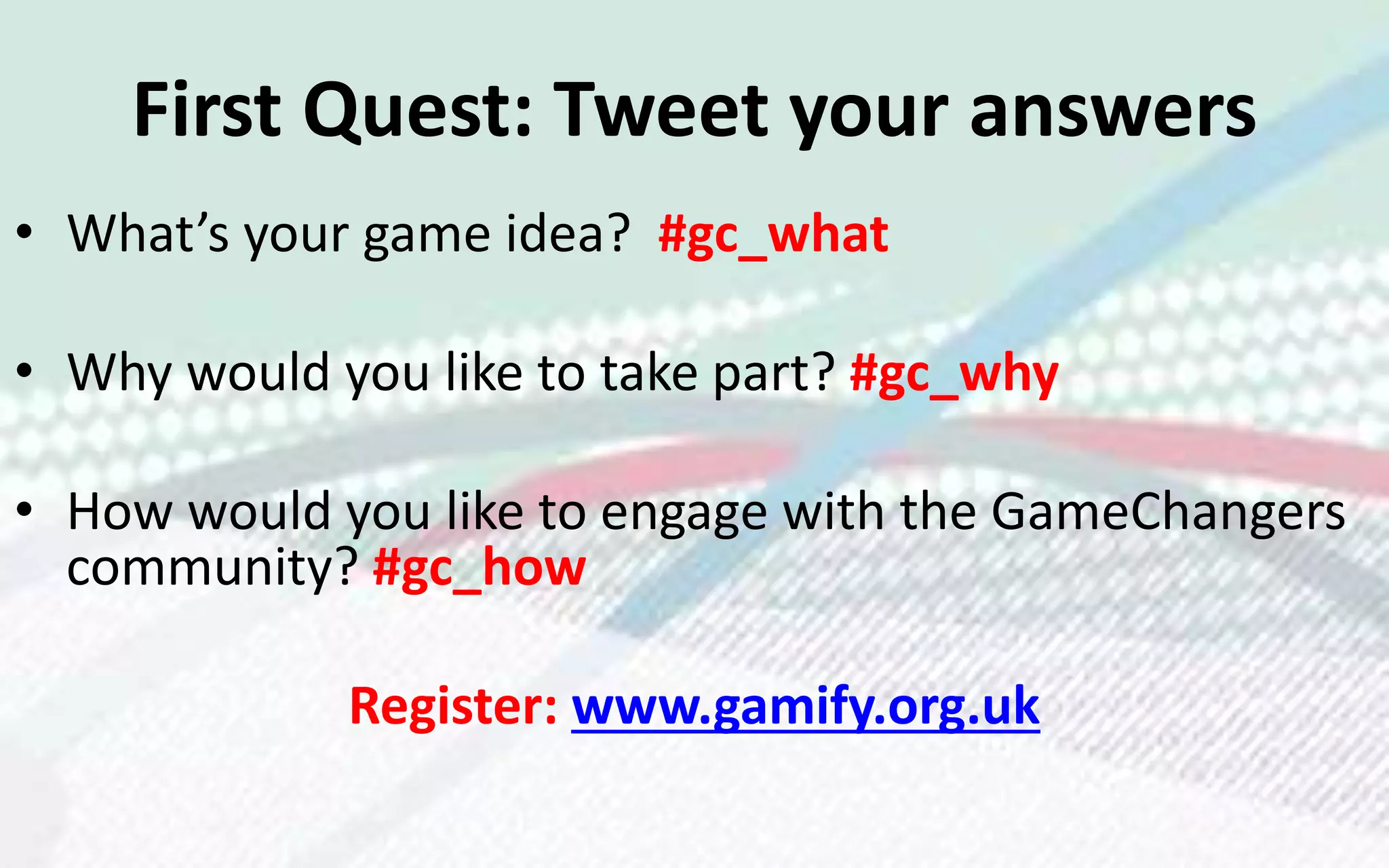 Game Changers Programme | PPTX