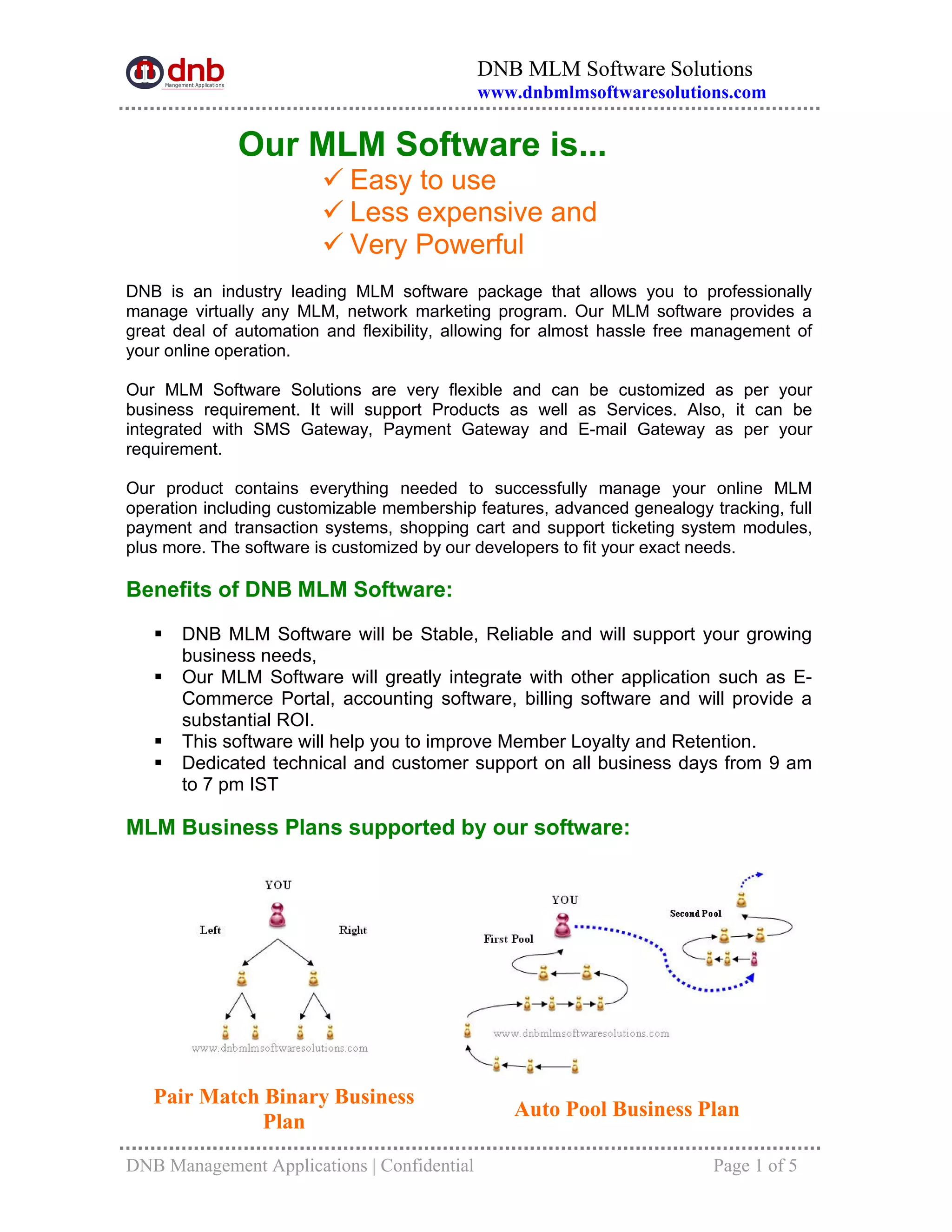 DNB MLM Software | PDF