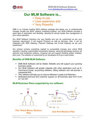 DNB MLM Software | PDF