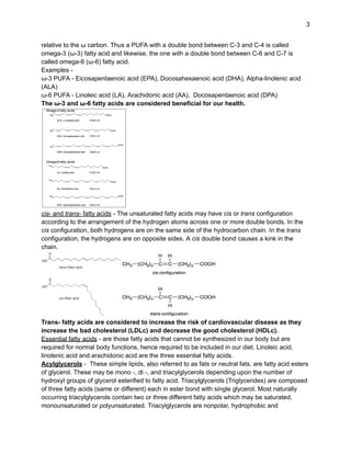 DMLT (2nd Year) : Chemistry of Lipids - Some basic concepts (U. P ...