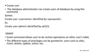 DML, DCL and TCL commands in SQL database.pptx