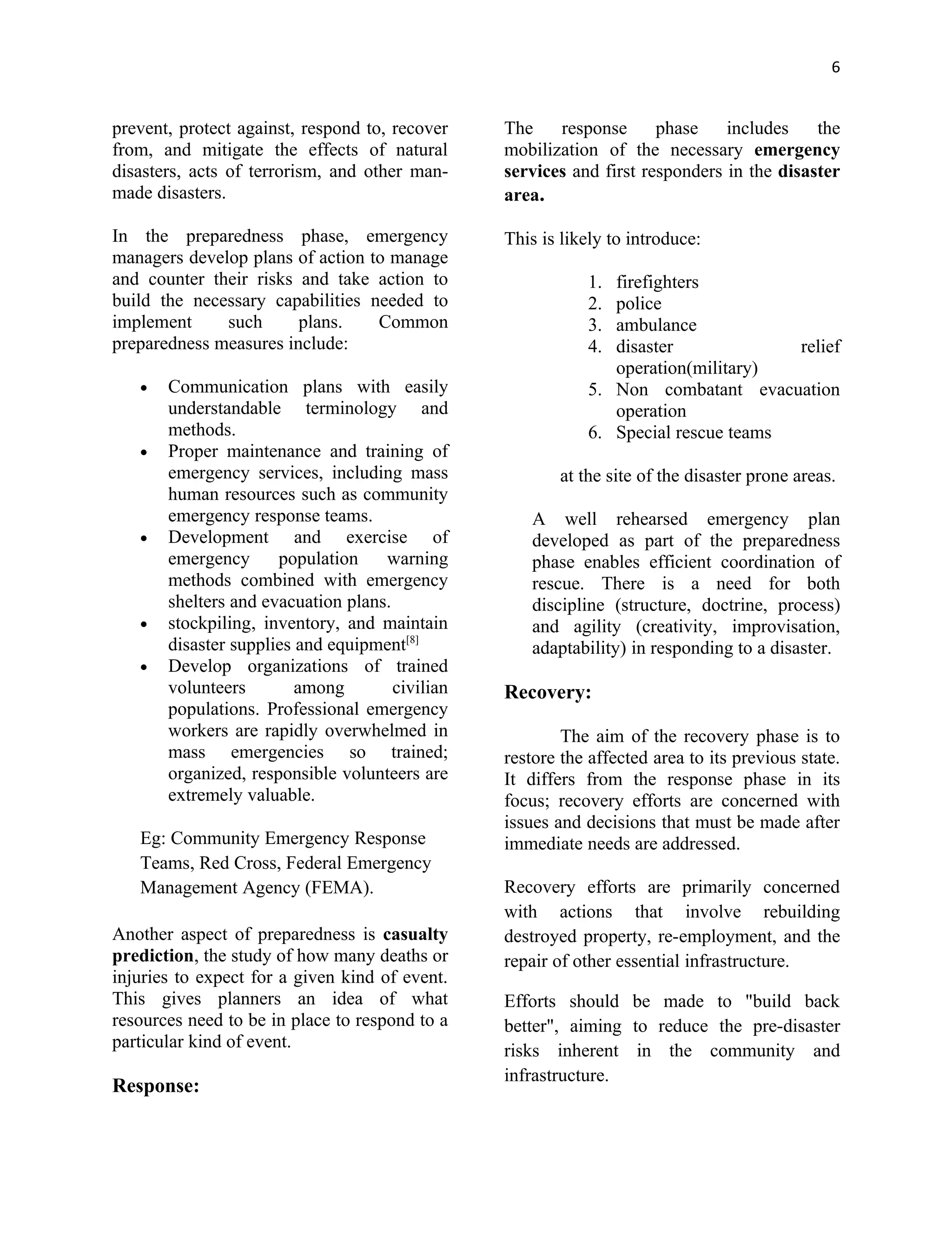 Disaster Mitigation and Management | DOC