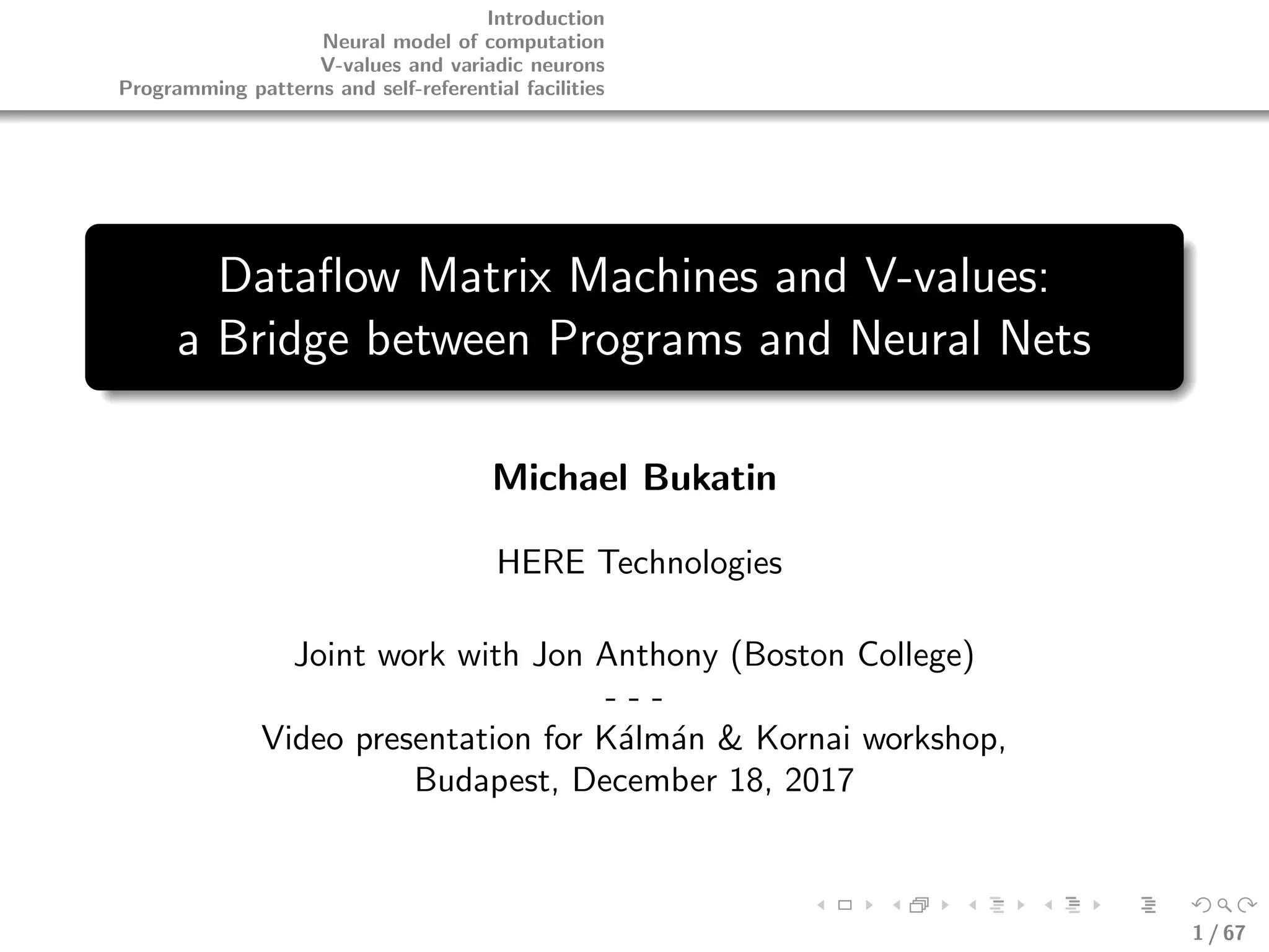 Dataflow Matrix Machines And V Values A Bridge Between Programs And Neural Nets Ppt
