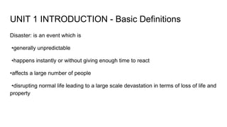 DISASTER MITIGATION AND MANAGEMENT NOTES | PPTX