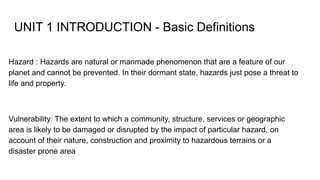 DISASTER MITIGATION AND MANAGEMENT NOTES | PPTX