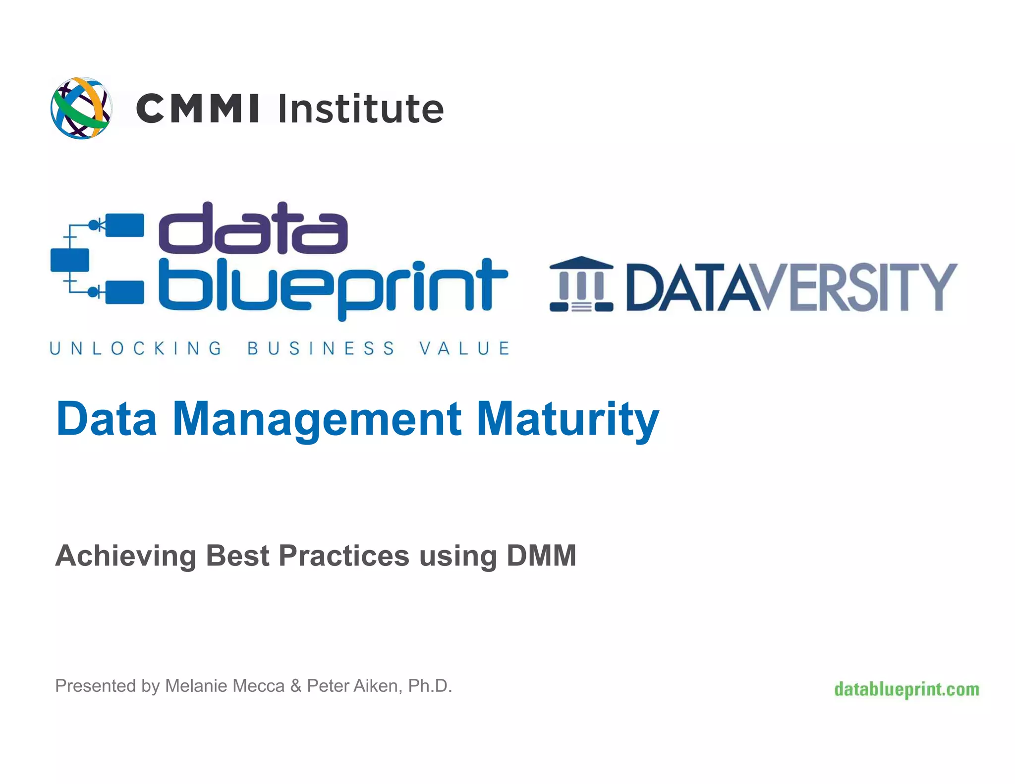 Data-Ed Webinar: Best Practices with the DMM | PDF