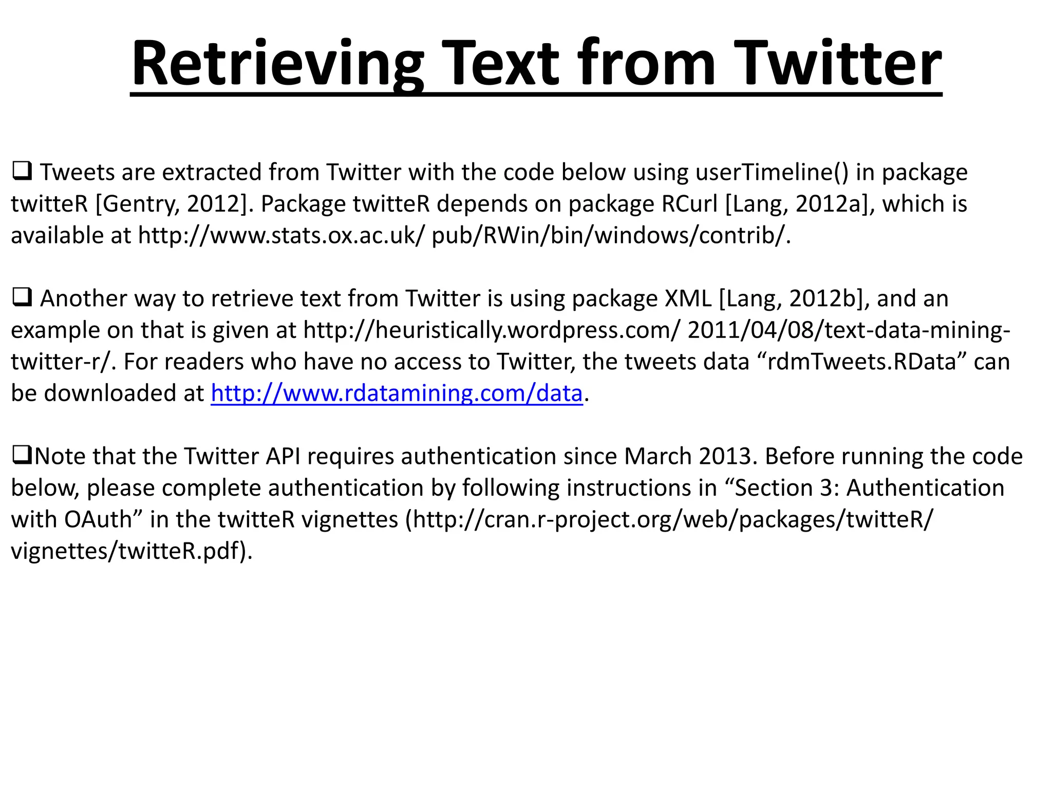 Text Mining of Twitter in Data Mining | PPTX