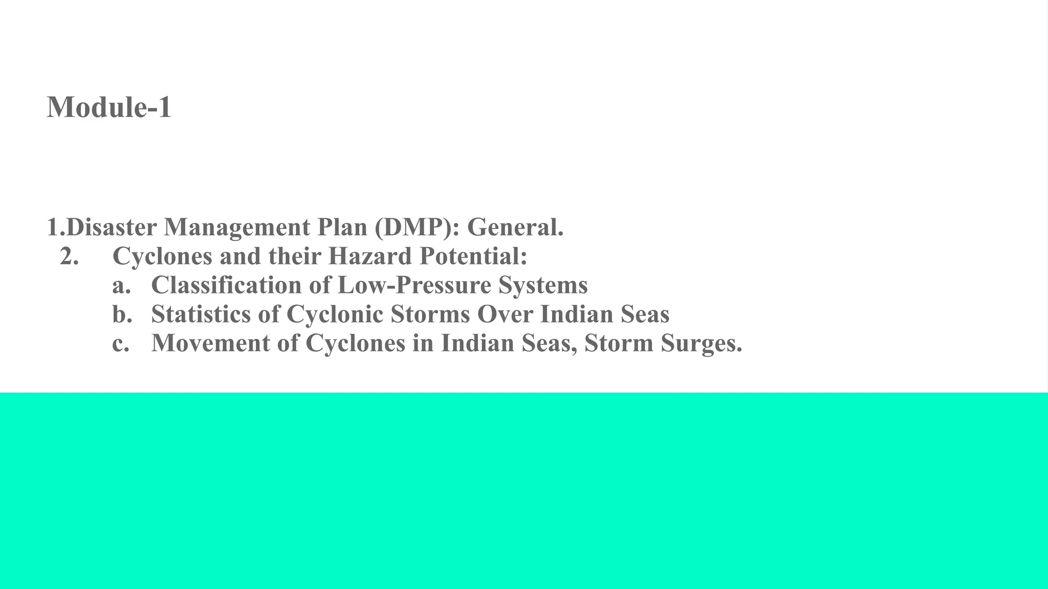 Disaster Management Module1 Basic level ppt | PPTX