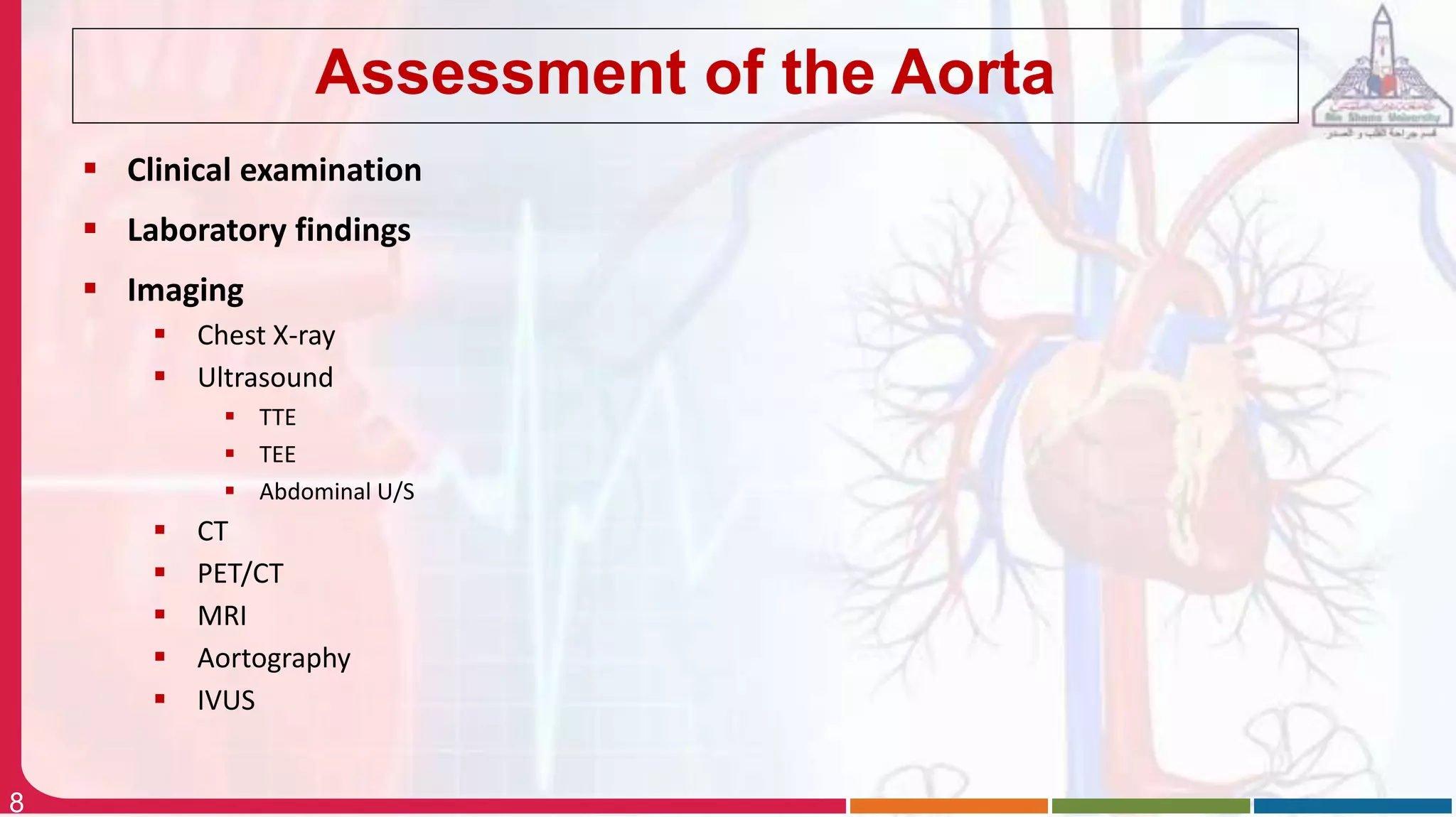 Aortic Diseases Ain Shams Post graduate CTS Course | PPT
