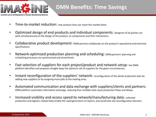 DMN’s and IMAGINE’s Benefits | PPTX | Logistics | Business
