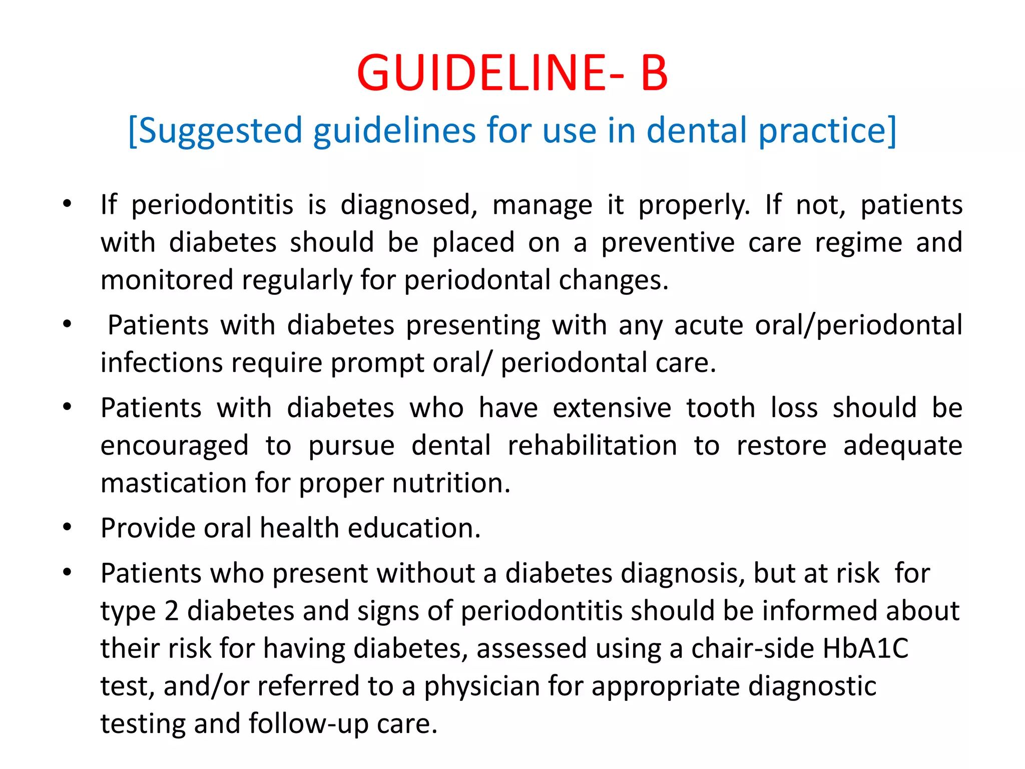Diabetes mellitus & Periodontium | PPTX