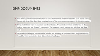 Data Management Plan of Clinical Research pptx | PPTX