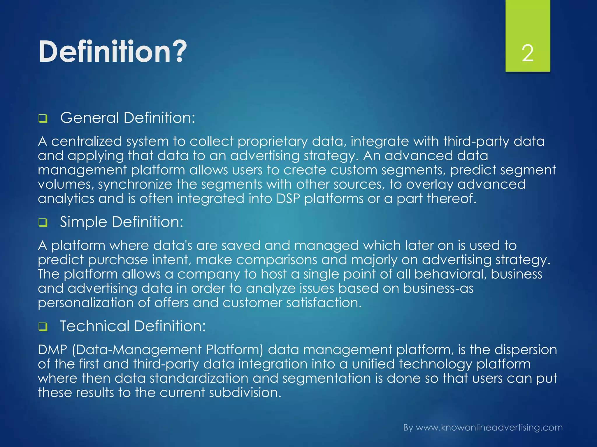 DMP Data Management Platform | PPTX
