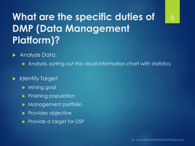 DMP Data Management Platform | PPTX | Databases | Computer Software and ...