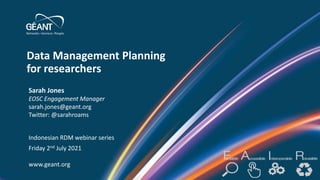 Data Management Planning for researchers | PPT