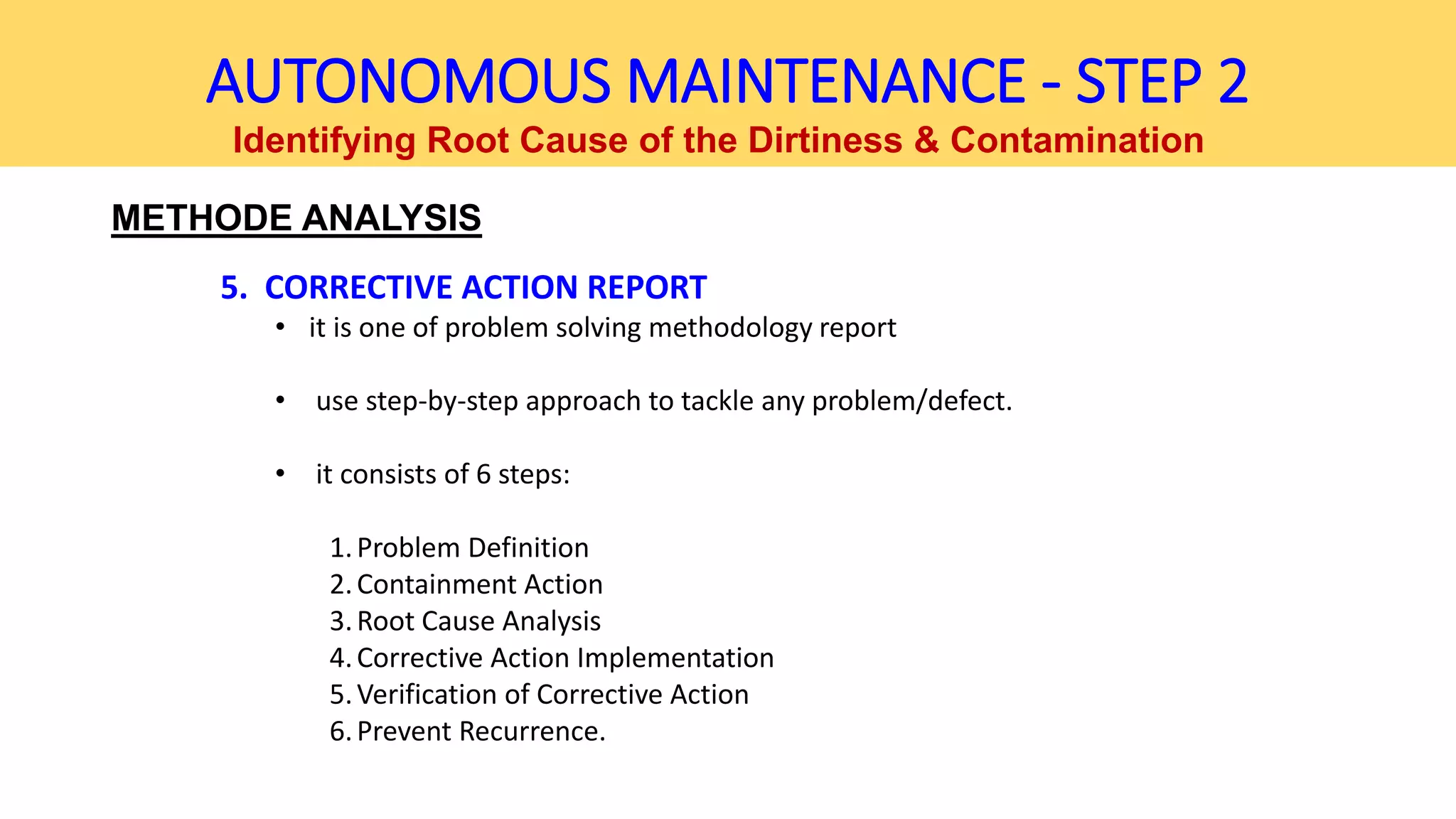 AUTONOMOUS MAINTENANCE | PPTX