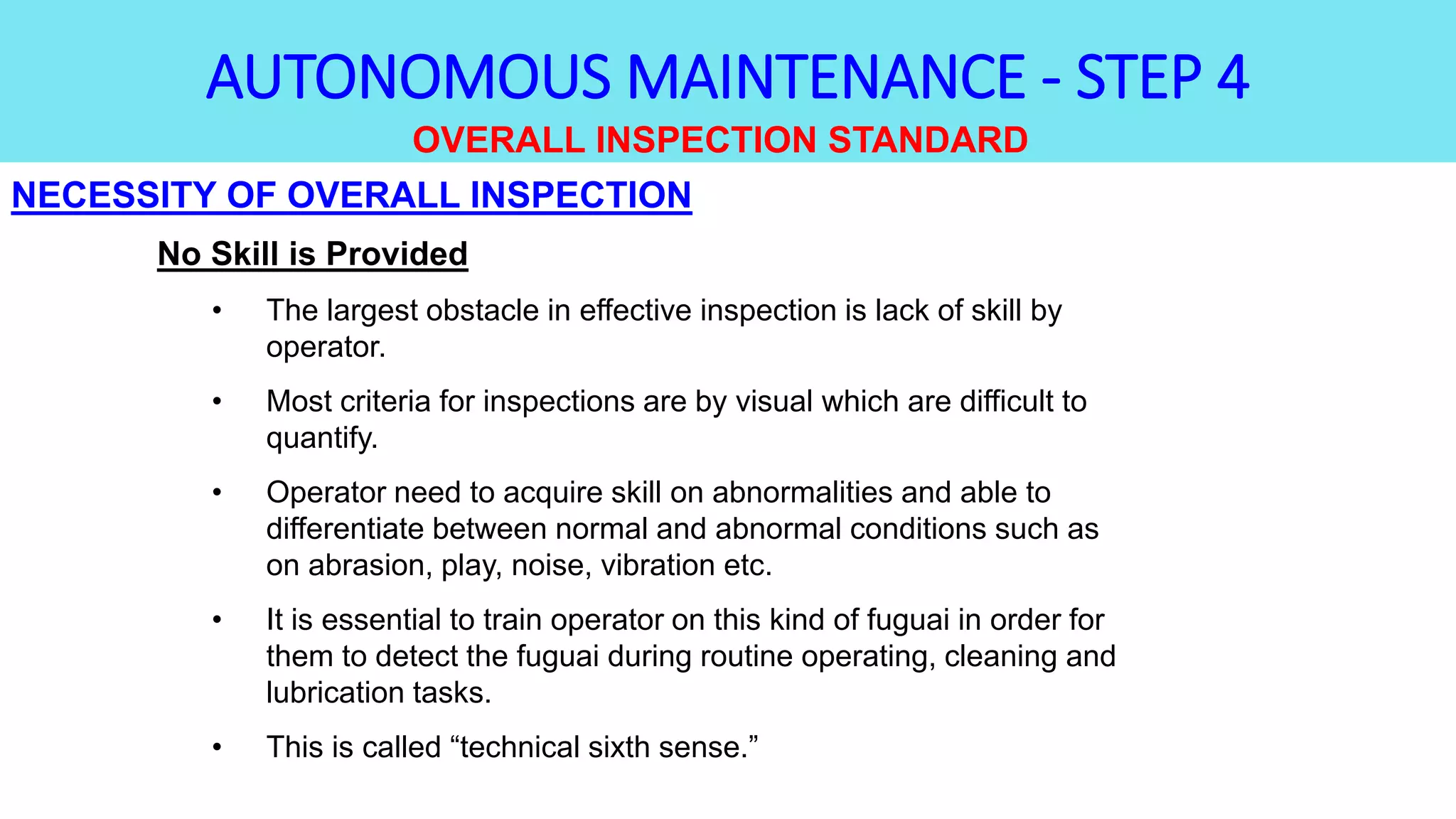 AUTONOMOUS MAINTENANCE | PPTX