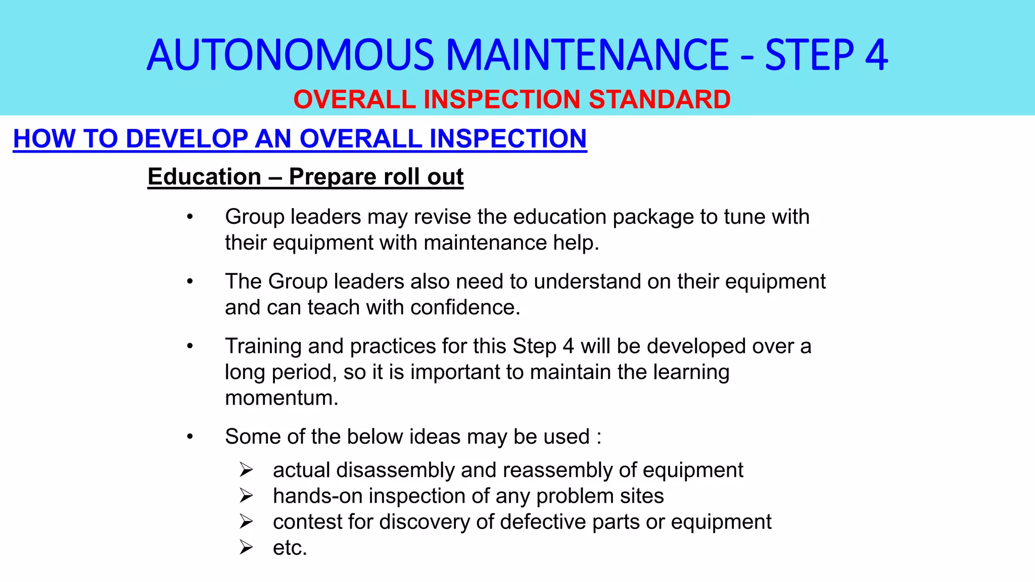 AUTONOMOUS MAINTENANCE | PPTX