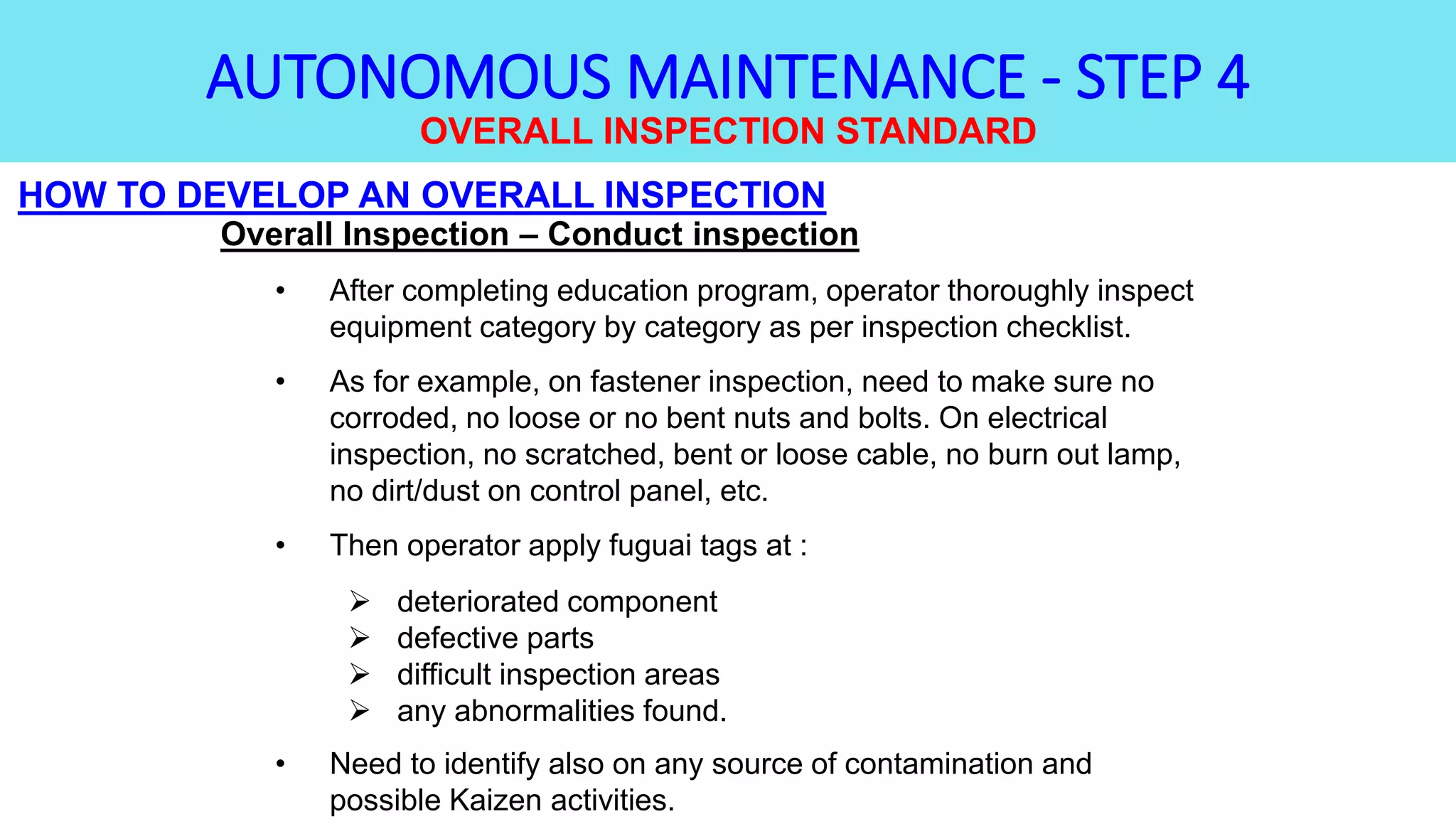 AUTONOMOUS MAINTENANCE | PPTX