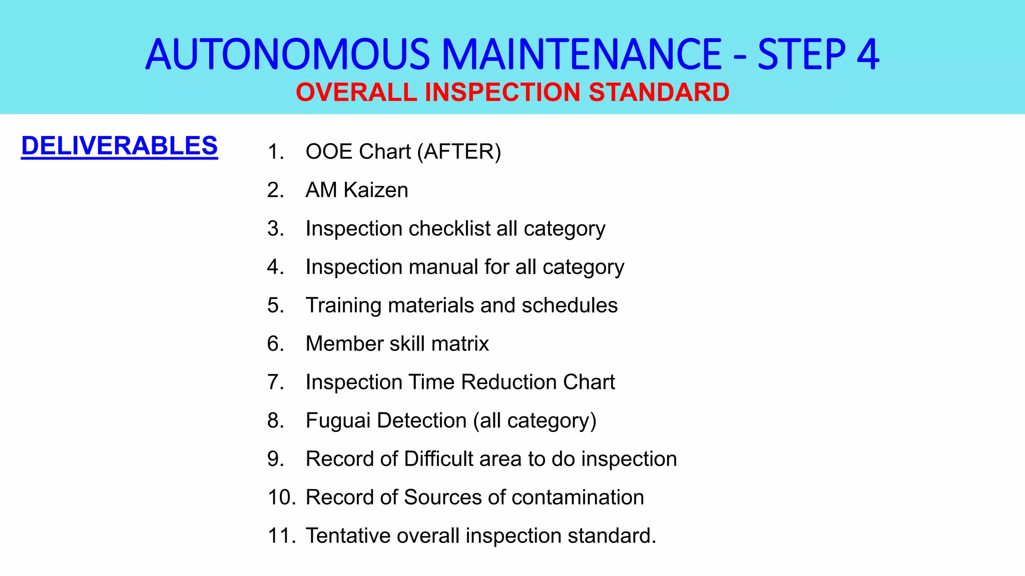 AUTONOMOUS MAINTENANCE | PPTX