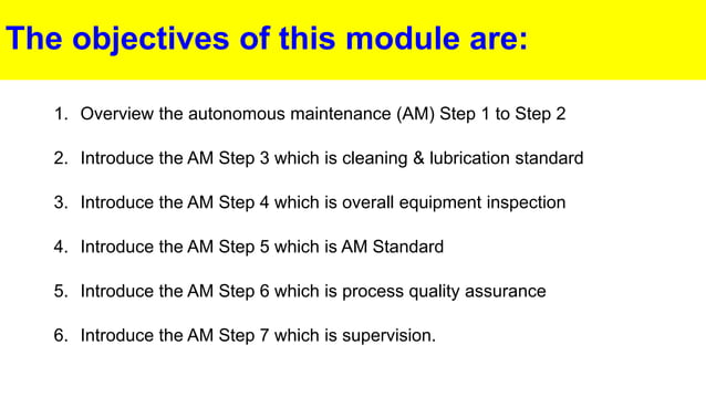 AUTONOMOUS MAINTENANCE | PPTX