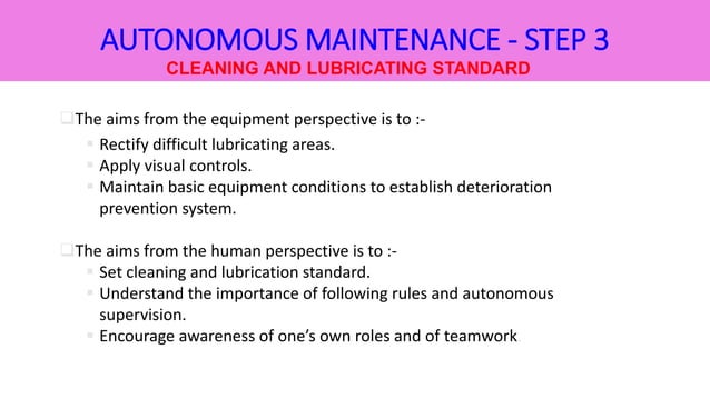 AUTONOMOUS MAINTENANCE | PPTX