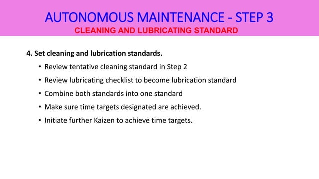 AUTONOMOUS MAINTENANCE | PPTX