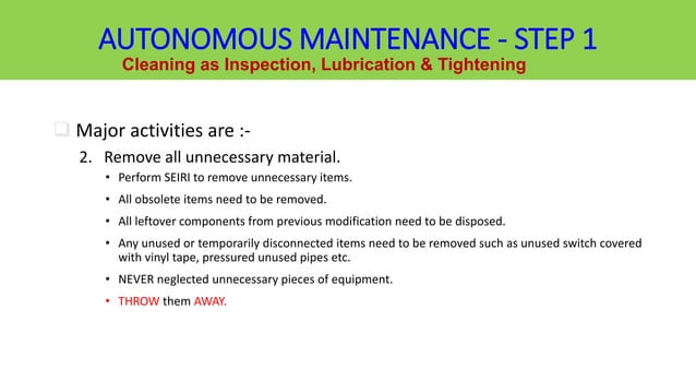 AUTONOMOUS MAINTENANCE | PPTX
