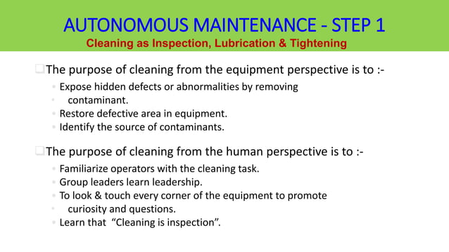 AUTONOMOUS MAINTENANCE | PPTX